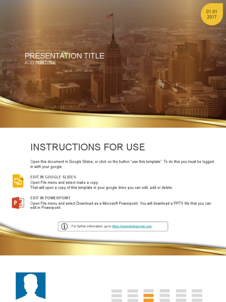 Golden Presentation Template | PDF | Microsoft Power Point | Computing