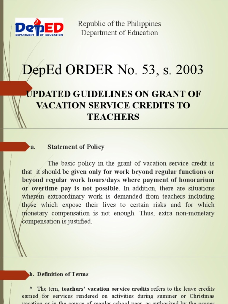Deped Order No.53 s.2003 Revised | PDF | Teachers | Justice