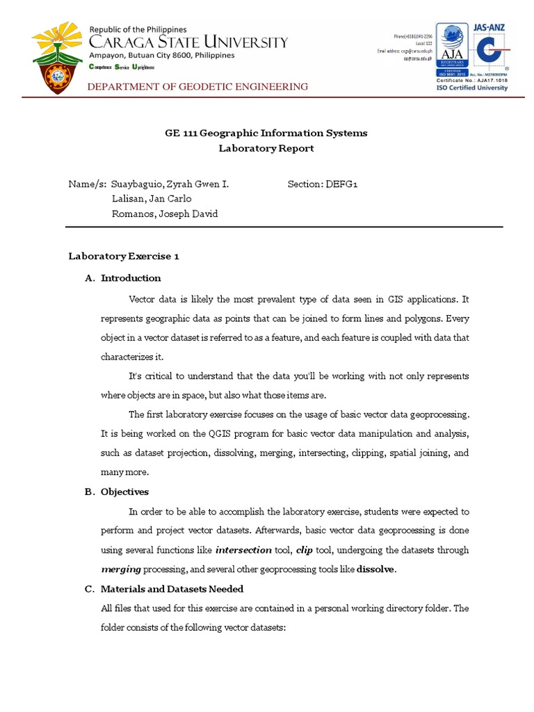 GE 111 Laboratory Exercise1 - Laboratory Report - SUAYBAGUIOGROUP ...