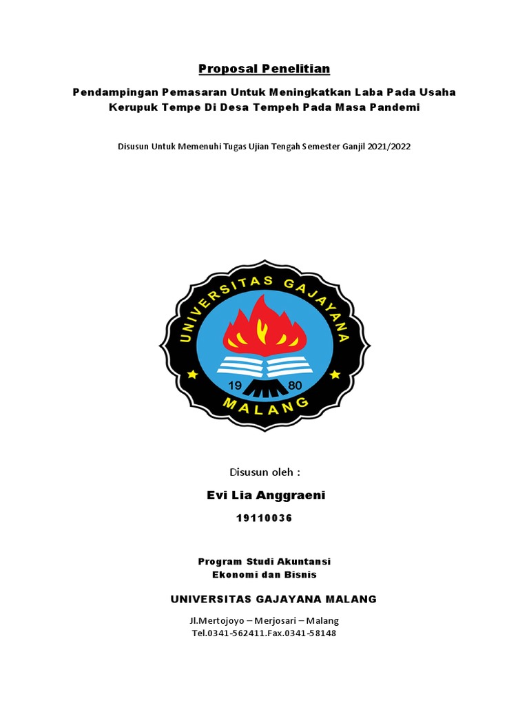 Proposal Penelitian Uniga | PDF