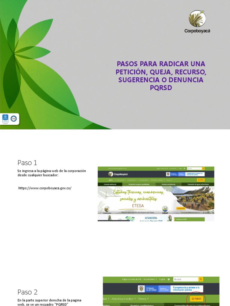 CORPOBOYACÁ Modificacion-Instructivo-PQRSD | PDF