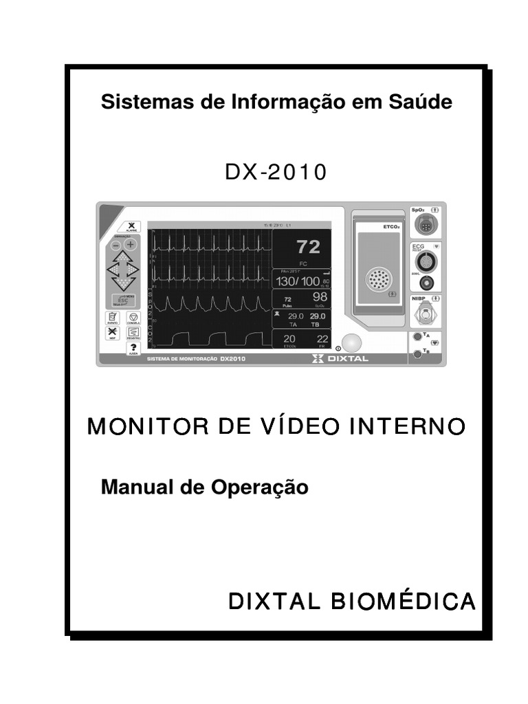 Manual de Operação do Monitor DX-2010 | PDF | Artéria | Eletricidade
