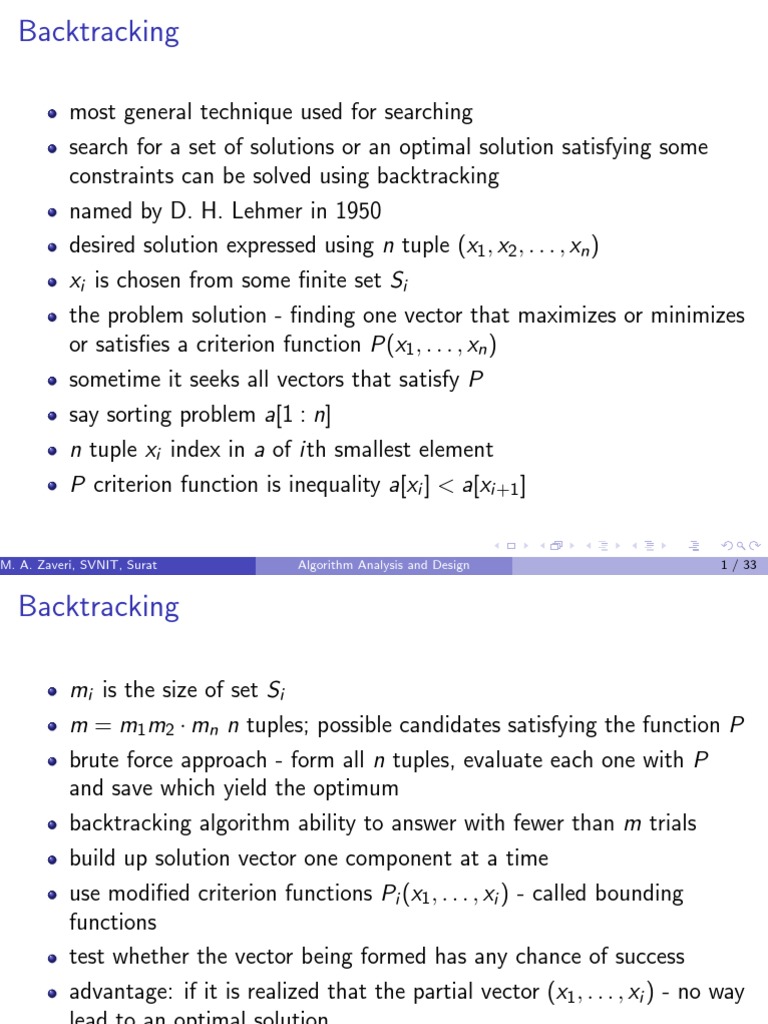 MAZ - Backtracking | PDF | Mathematical Optimization | Mathematical Concepts