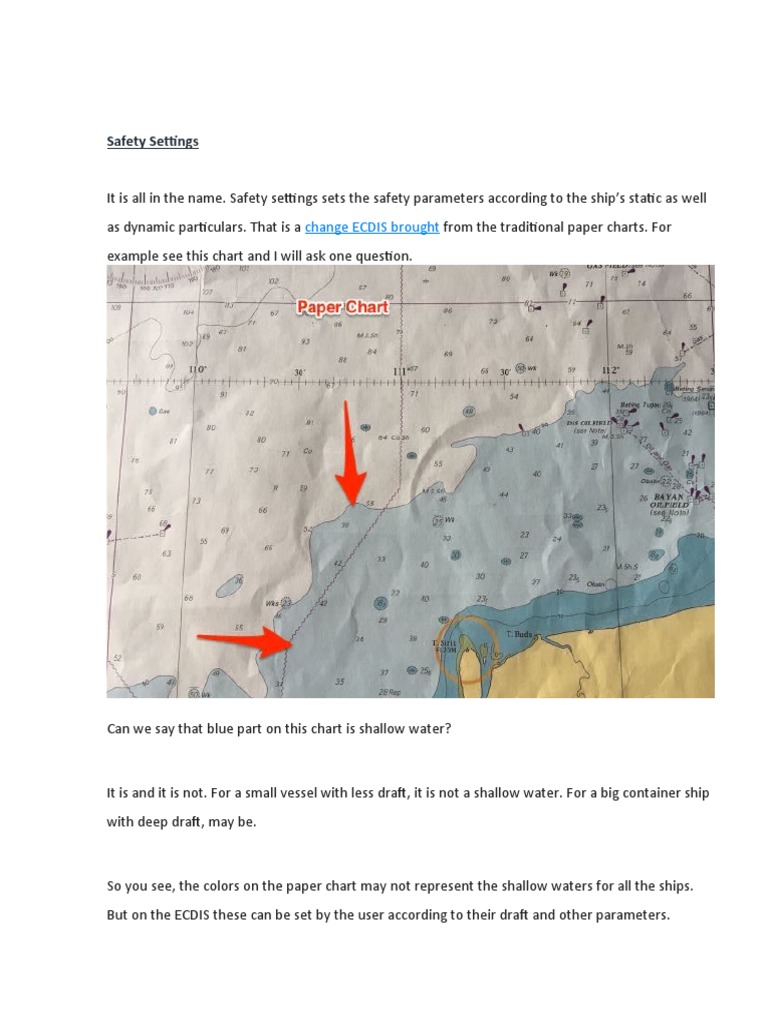 ECDIS Safety Settings | PDF | Area | Contour Line