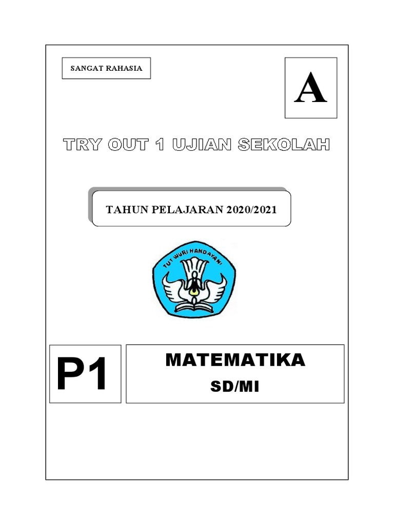 Soal Try Out 1 Matematika 20202021 | PDF