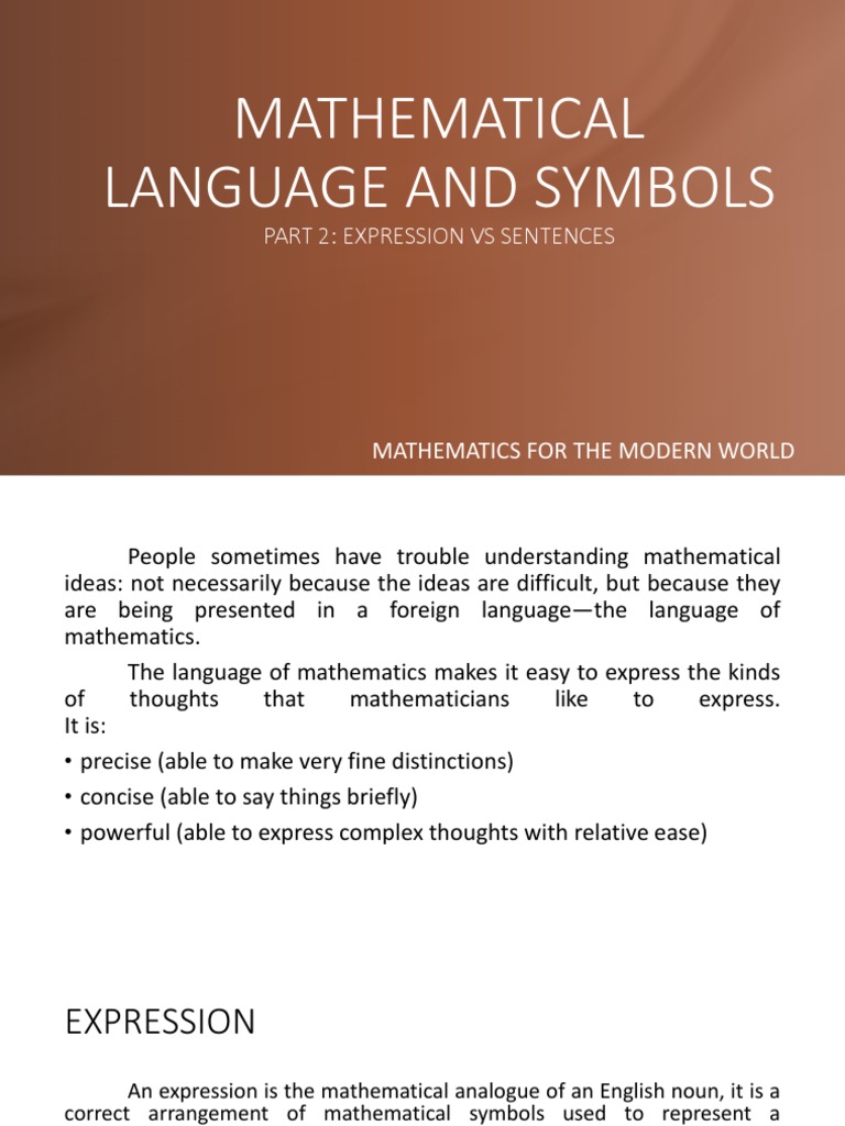 Expression Vs Sentence | PDF