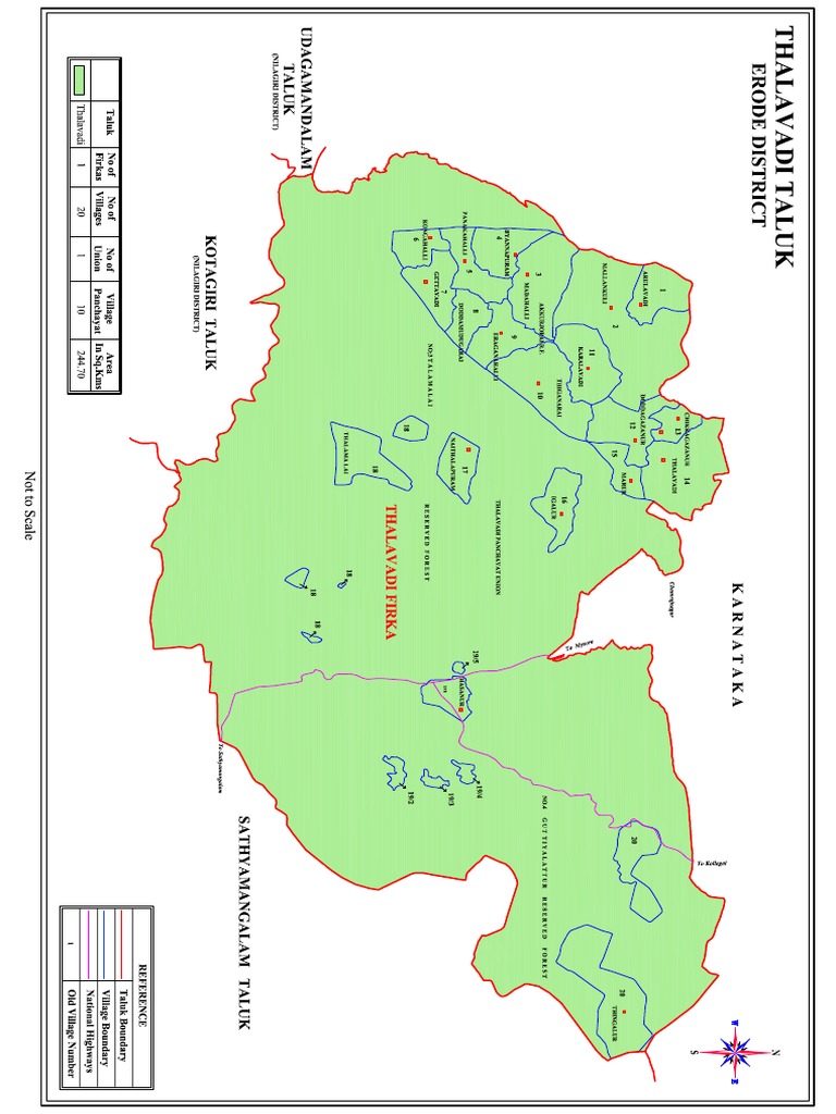 Thalavadi Taluk Map | PDF