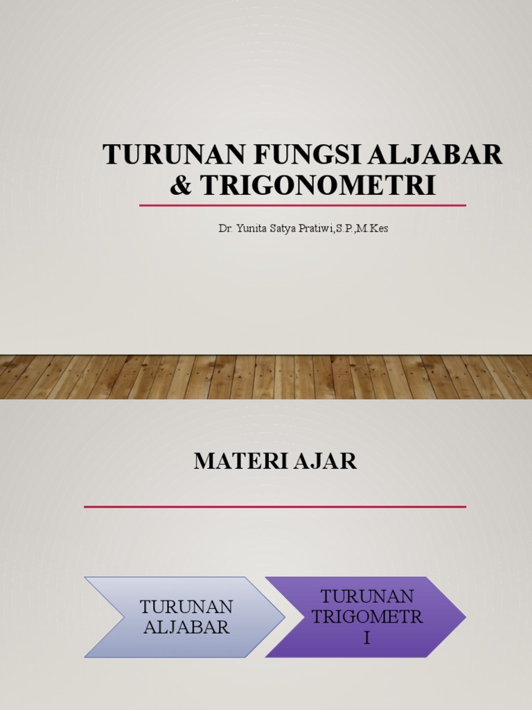 Turunan Fungsi Aljabar Dan Trigonometri | PDF