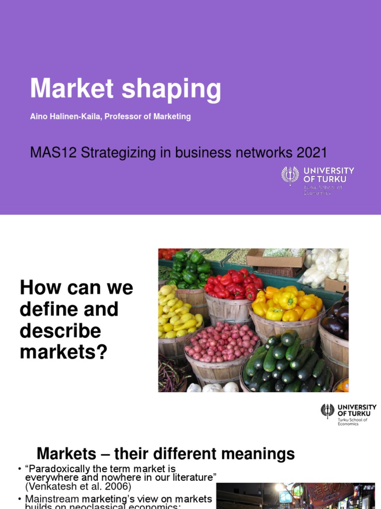 Understanding Market Shaping: A Review of Key Activities and ...