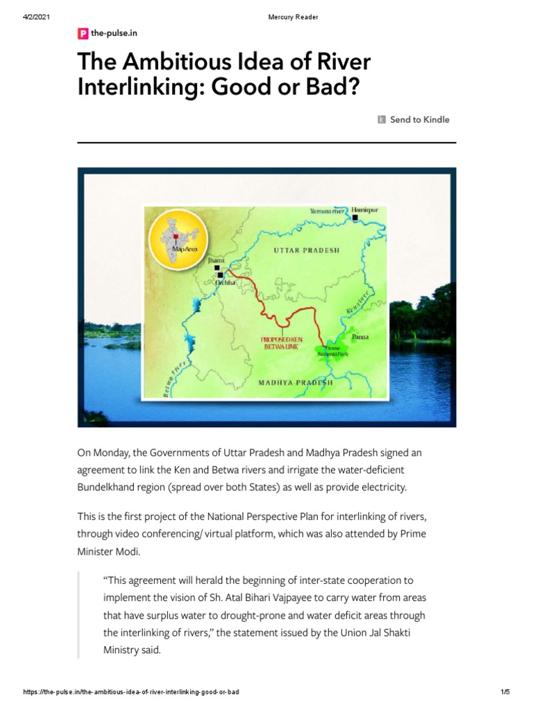 River Interlinking in India: Pros and Cons | PDF | Environmental ...