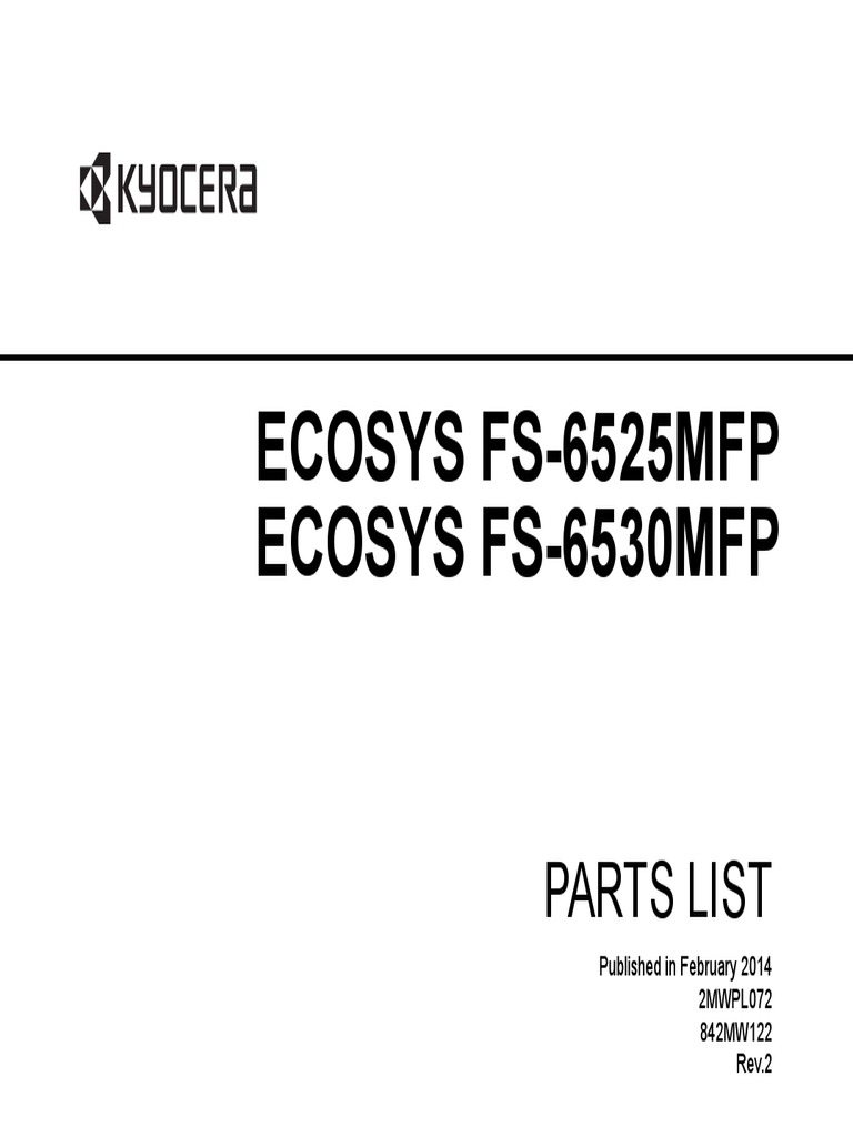 Ecosys Fs-6525Mfp Ecosys Fs-6530Mfp: Parts List | PDF | Machines ...