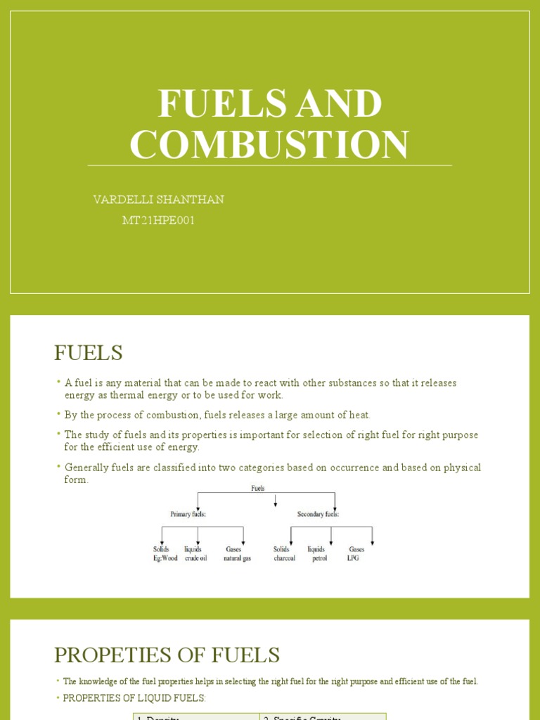 Understanding Fuels and Combustion Basics | PDF | Combustion | Fuels