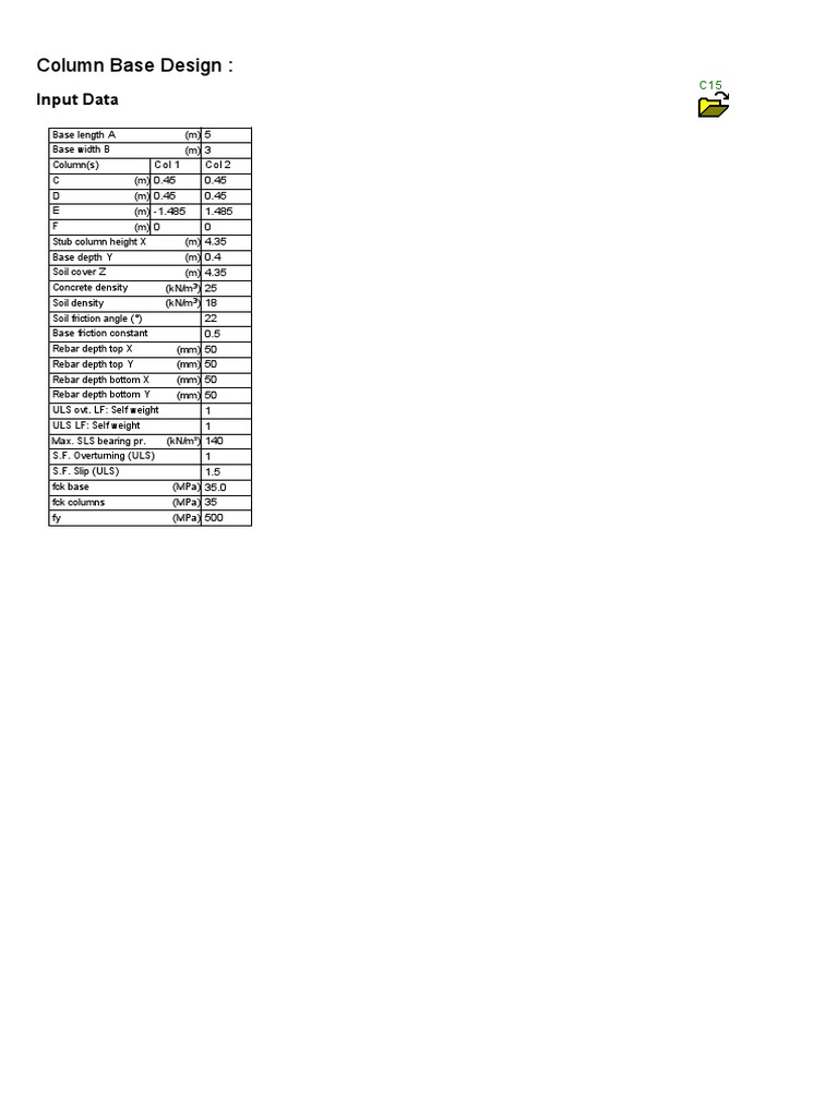 Prokon - CF1 For Column 450x450 | PDF | Materials | Building Technology