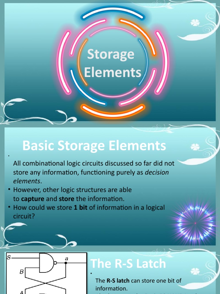 Storage Elements Final 4 | PDF | Computer Data Storage | Bit