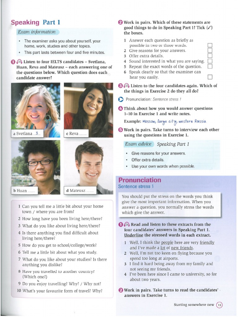 Complete IELTS 5-6.5 SB Speaking Part 1 | PDF