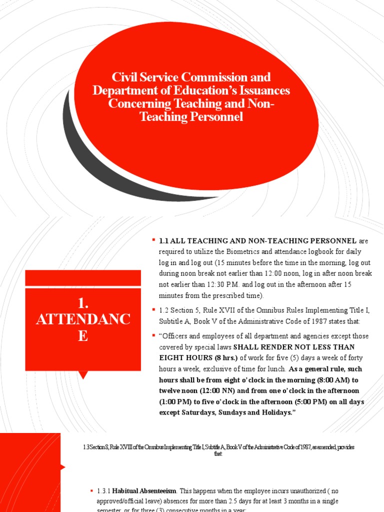 Civil Service Commission and Department of Education’s Issuances on ...