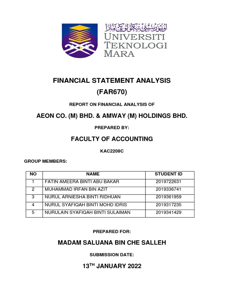 Far670 Group Report Group 2 Kac2208c Pdf Equity Finance