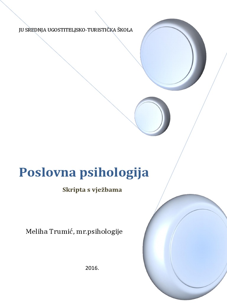 Poslovna Psihologija | PDF