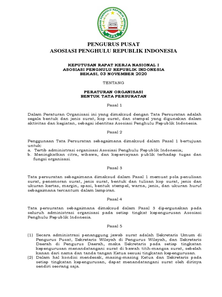 PO 01 Tata Persuratan APRI-1 | PDF