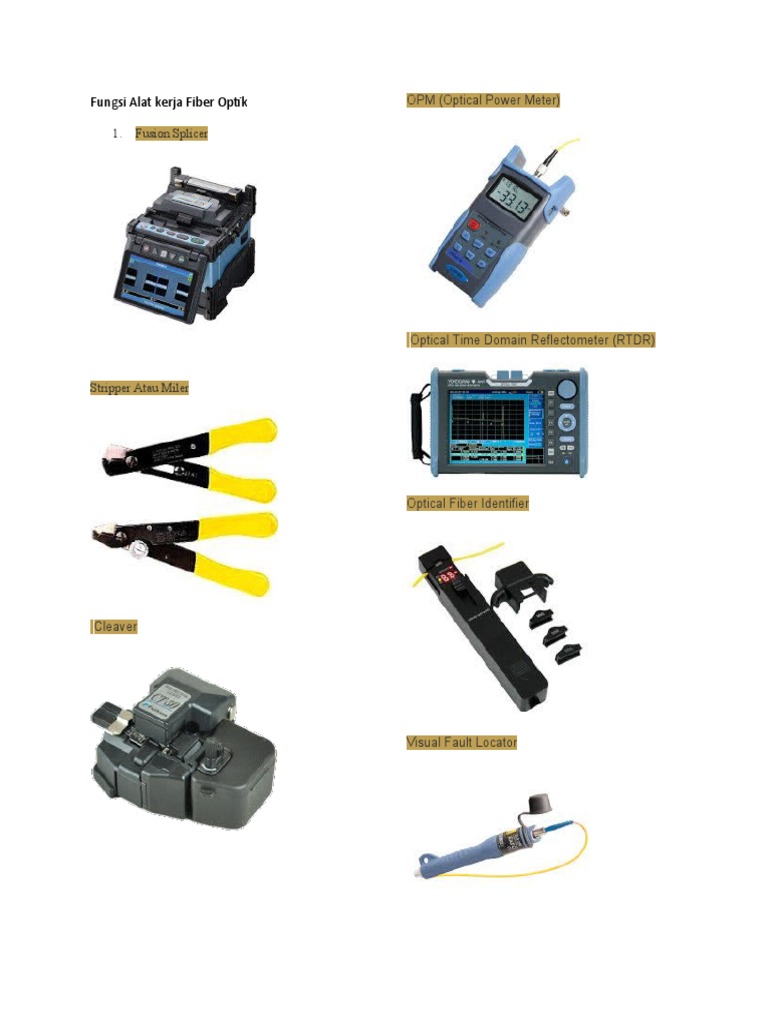 Fungsi Alat Kerja Fiber Optik | PDF