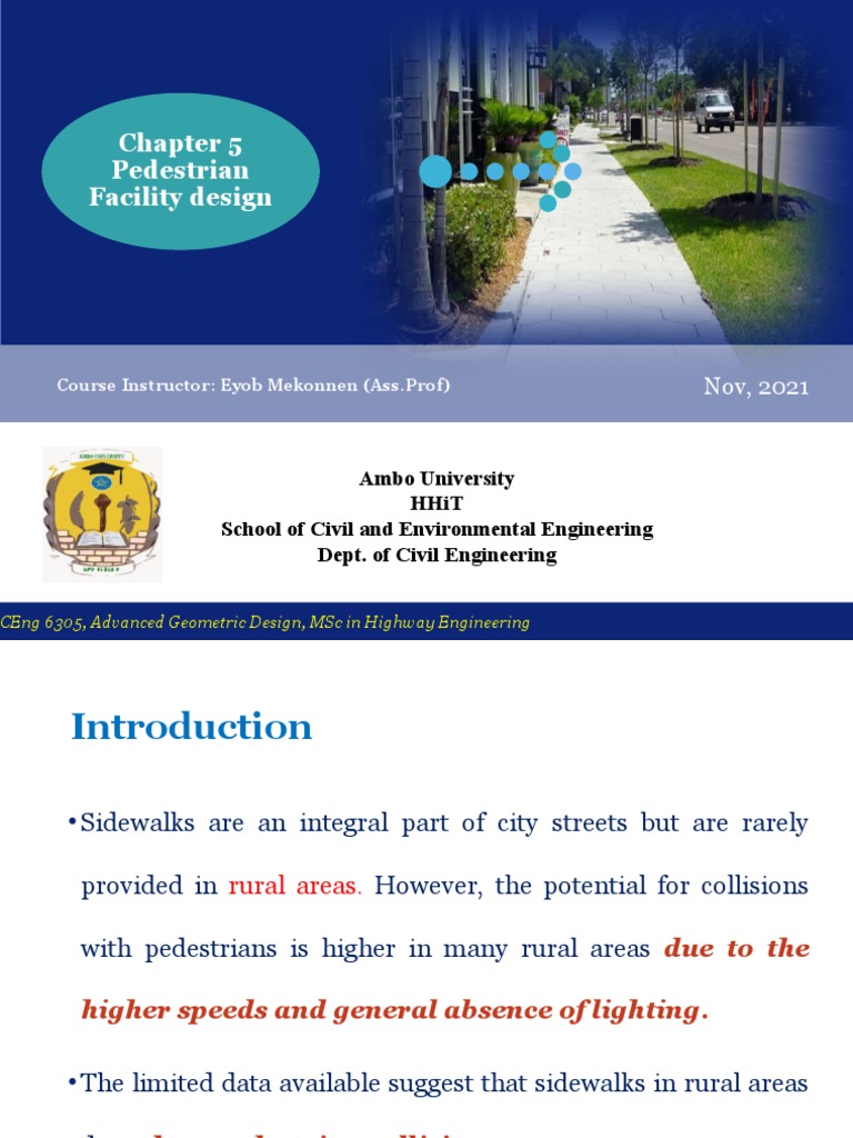 Pedestrian Facility Design Guidelines | PDF | Sidewalk | Street