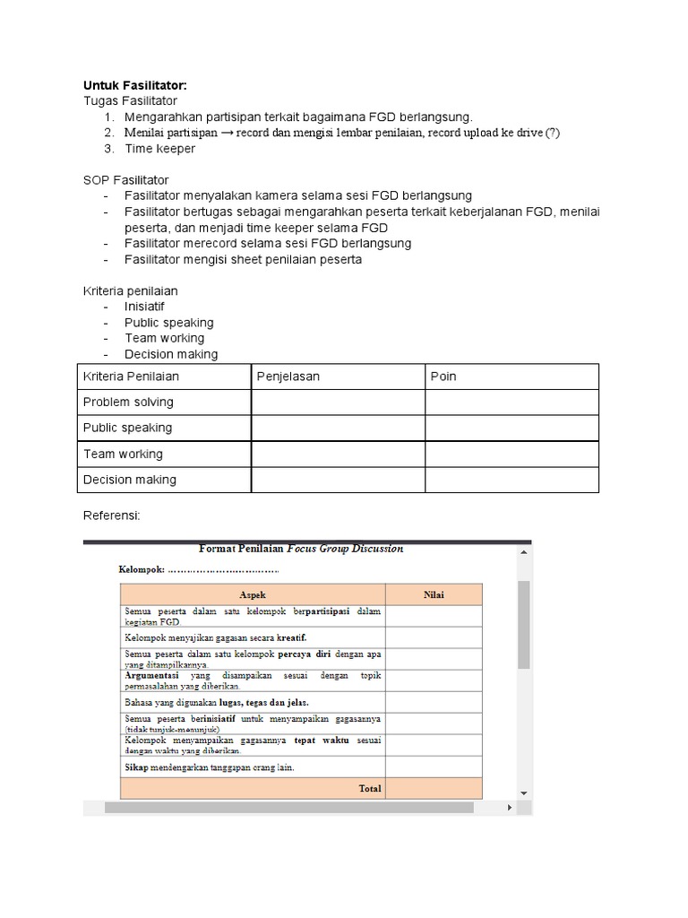 Teknis FGD | PDF | Karier & Perkembangan | Seni