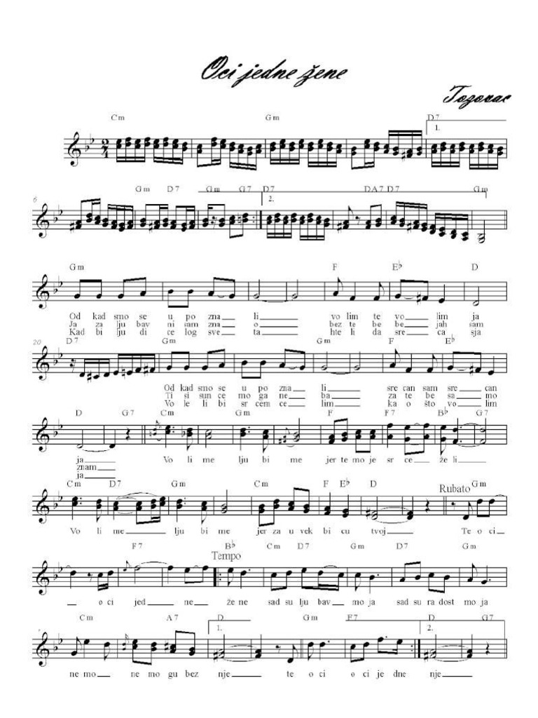 Oci Jedne Zene | PDF