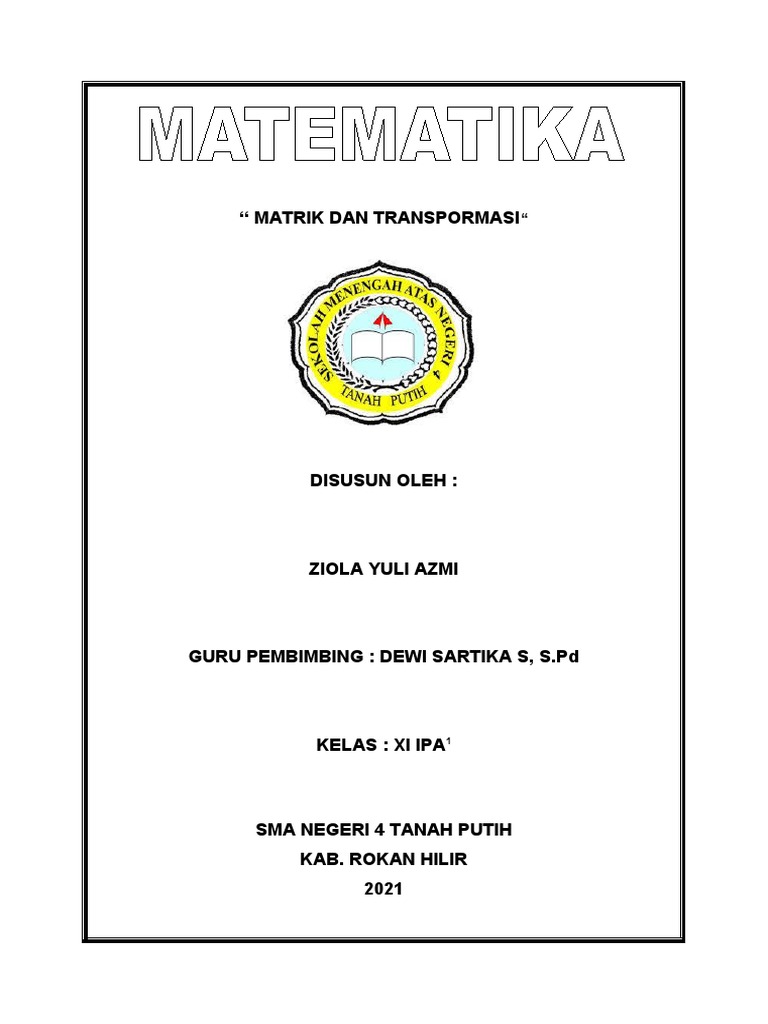 Cover Linear Dan Matriks | PDF