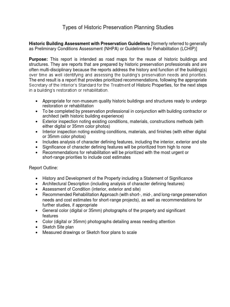 Historic Building Assessment Guidance Document | PDF