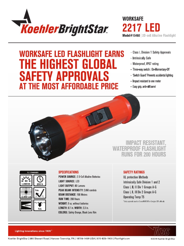 Worksafe 2217 LED Datasheet | PDF
