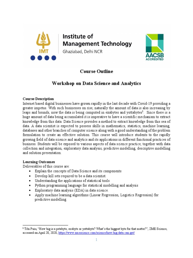 Data Science and Analytics | PDF | Data Science | Statistics