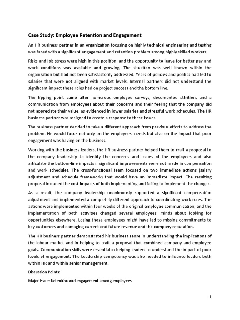 Case Study 02 - Employee Retention (Lec 03) | PDF | Employee Retention ...