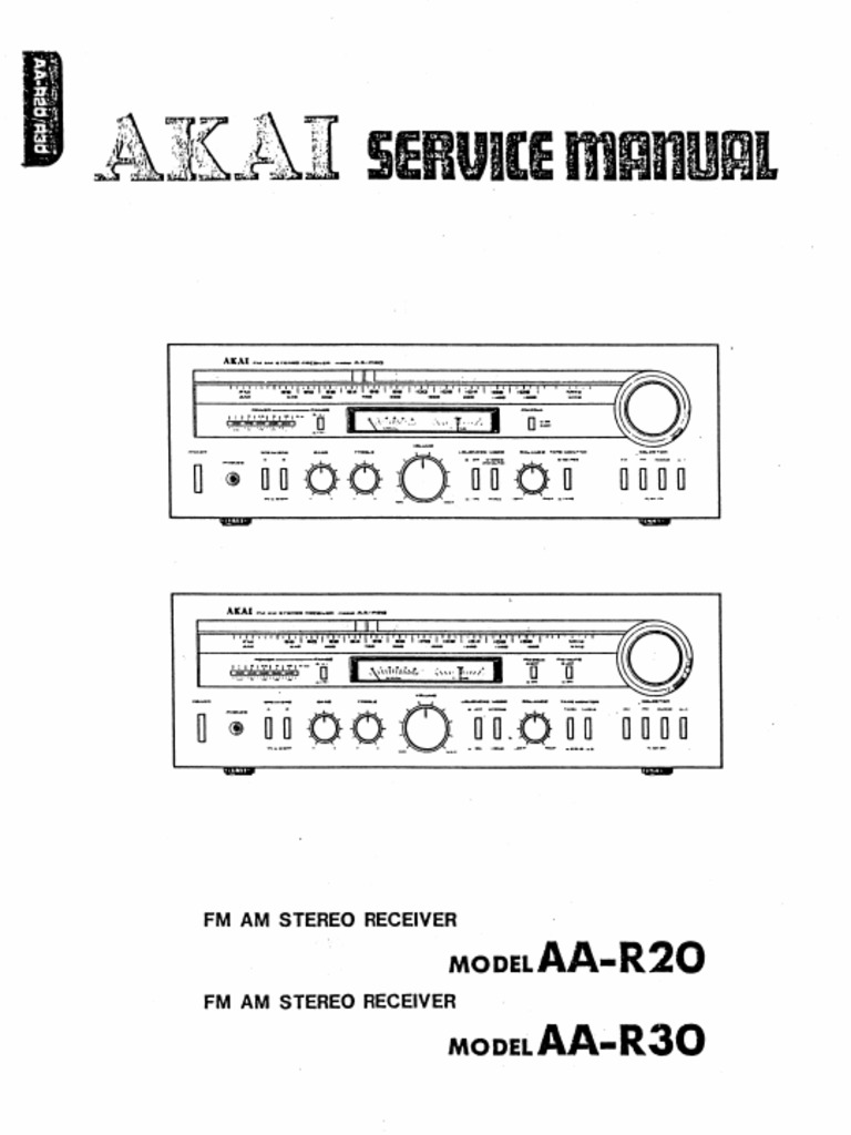 Akai Aa-R20, Aa-R30 Service Manual | PDF