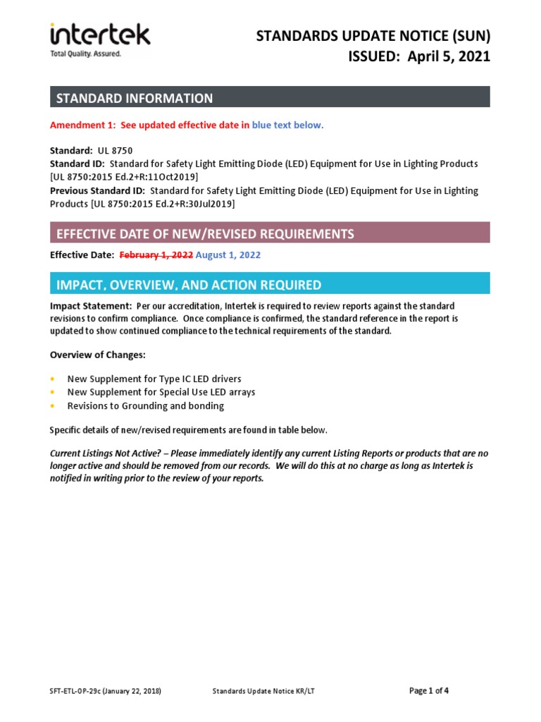 UL-8750-SUN-Rev 10-11-2019-ED-8-1-2022-Amendment-1 | PDF | Printed ...