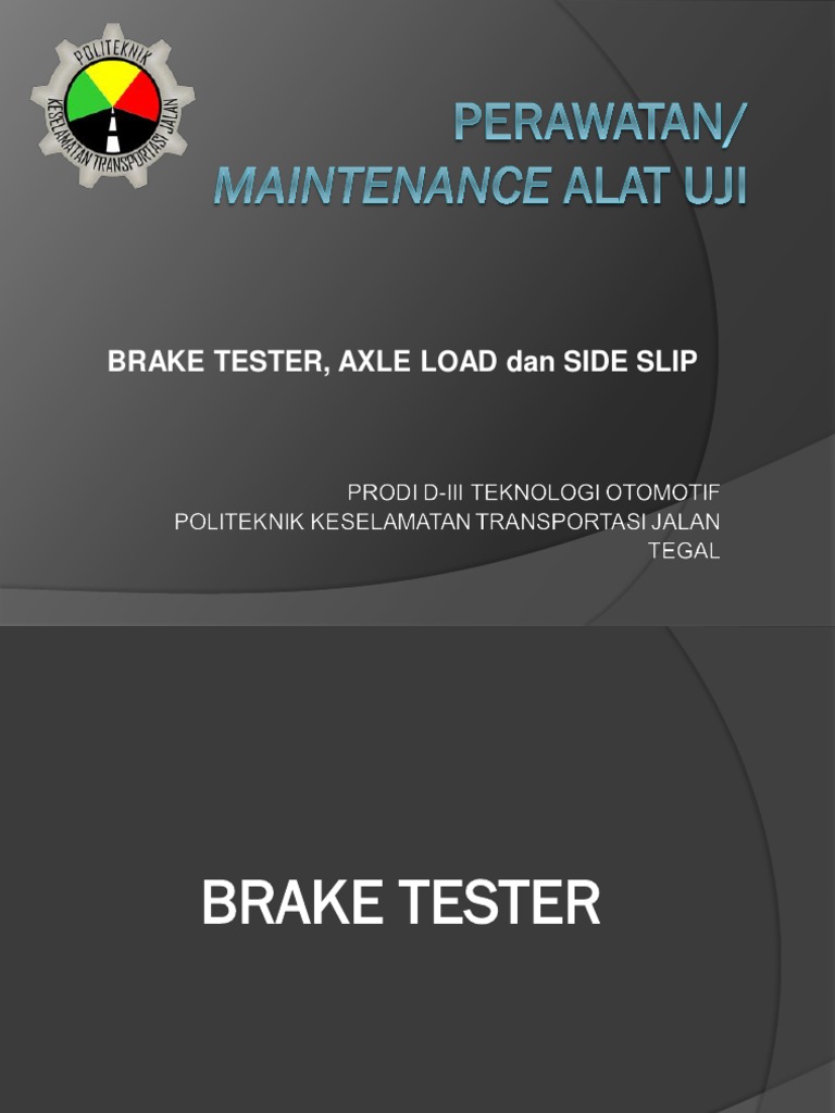 Perawatan dan Kalibrasi Alat Uji Kendaraan | PDF
