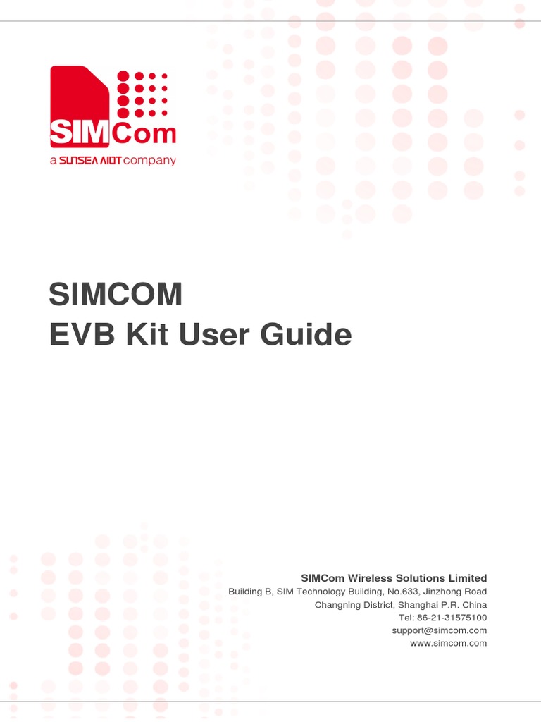 Simcom Evb Kit User Guide: Simcom Wireless Solutions Limited | PDF | Usb | Computer Hardware