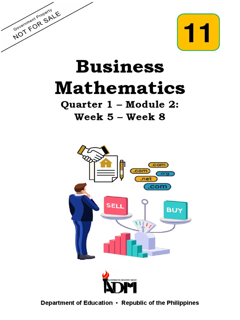 BUSINESS MATH MODULE Week 5 Week 8 Q1 ADM Format Student | PDF | Gross ...