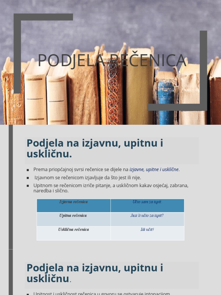 Podjela Rečenica | PDF