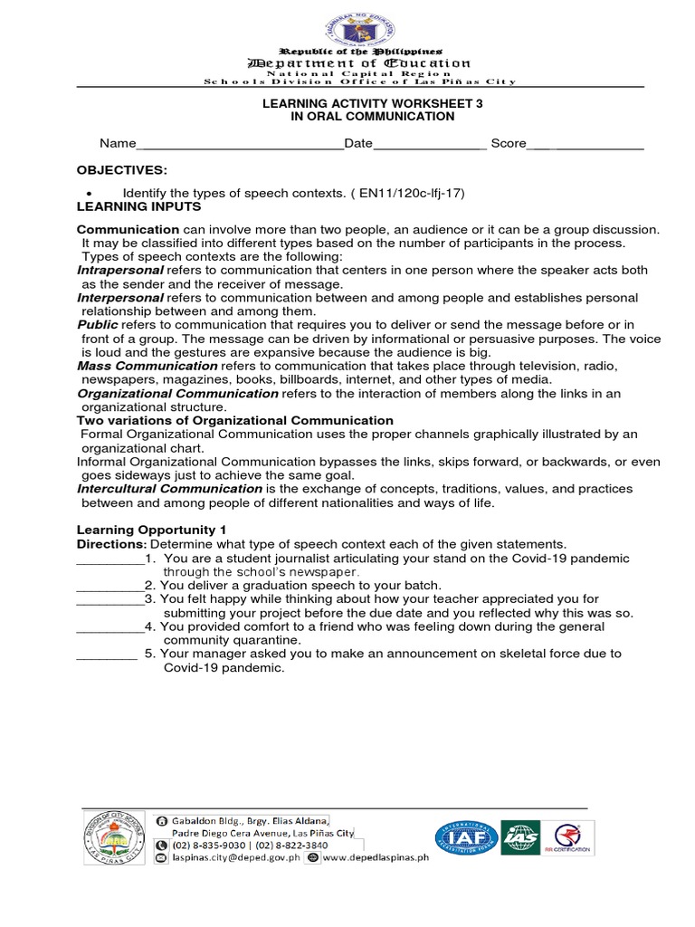 OC - LAW 3 Revised With Source | PDF | Communication | Optimism