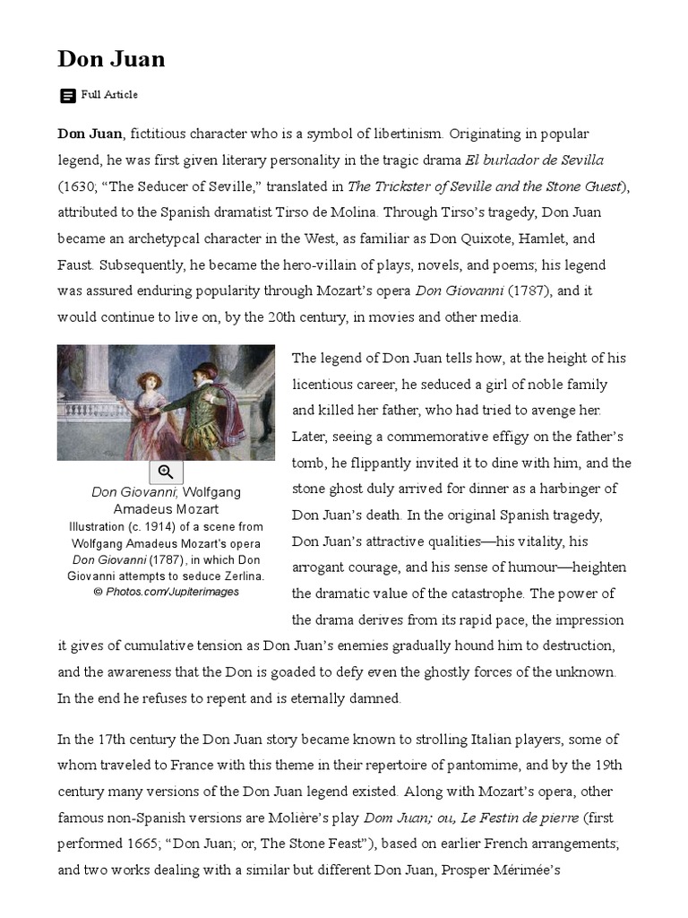Don Juan Character | PDF | Don Juan