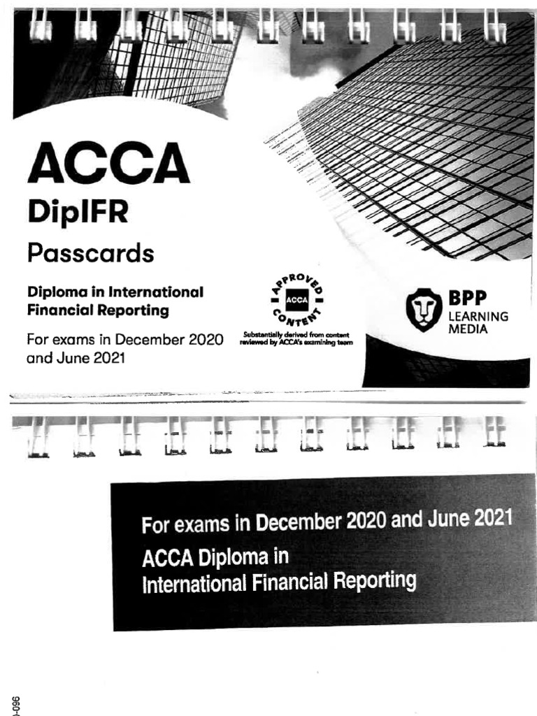 ACCA - Diploma in International Financial Reporting - Passcard | PDF