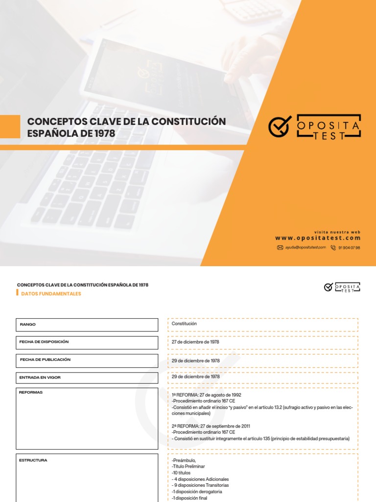 Esquema Constitución Española | PDF | Gobierno de españa | Ley Pública