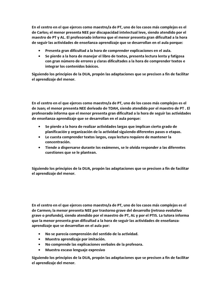 Ejercicios Dua | PDF