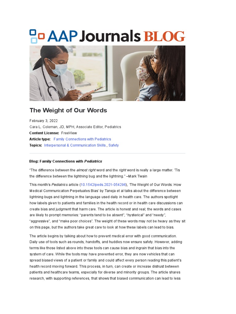 Aap Journals Blog Pdf Bias Health Care