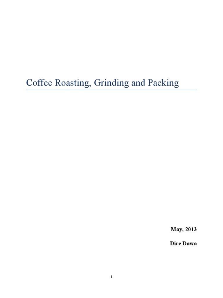 Coffee Roasting and Grinding | PDF | Coffee | Taxes