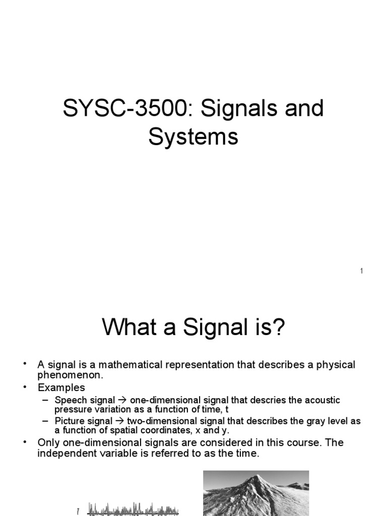 Intro To Signals | PDF | Discrete Time And Continuous Time | Signal Processing