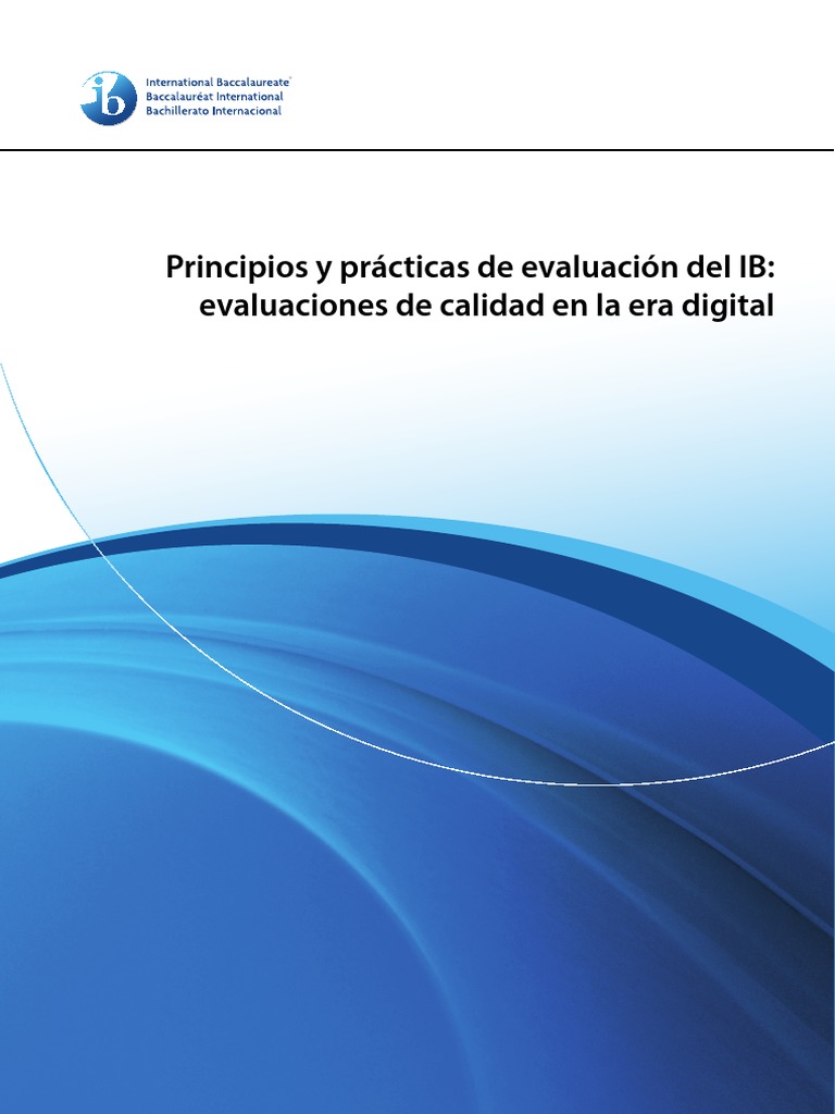 Principios y Practicas de Evaluacion en El IB | PDF | Evaluación ...