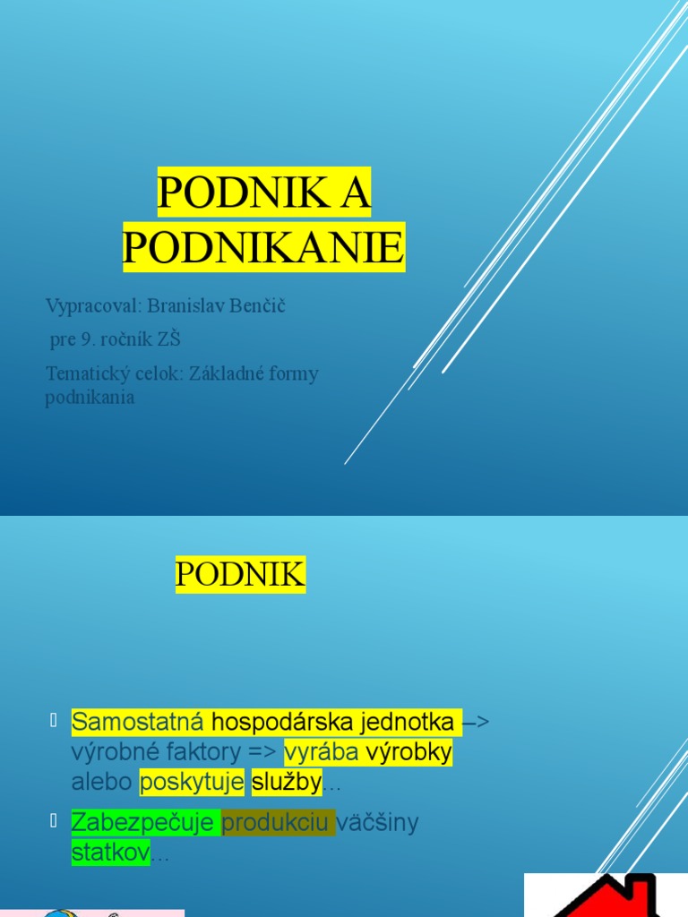 Podnik A Podnikanie | PDF