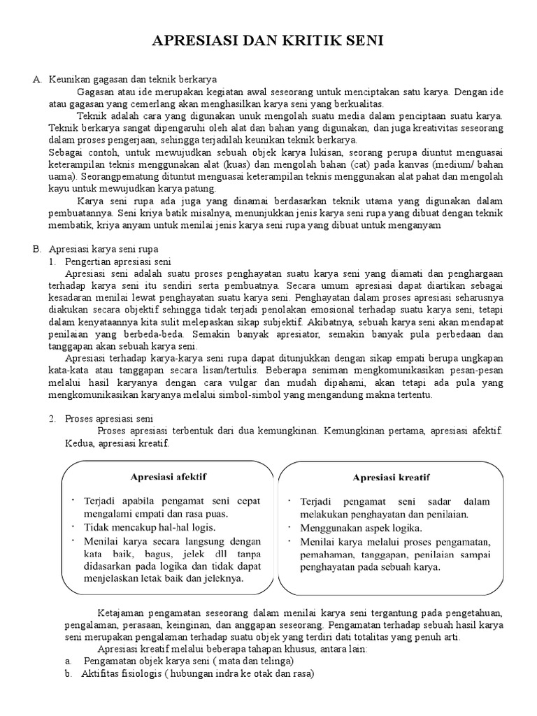 Kritik Dan Sejarah Seni Rupa) | PDF