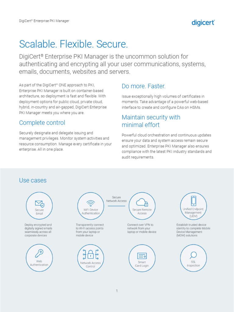 Enterprise Pki Manager Datasheet en | PDF | Cloud Computing | Public ...